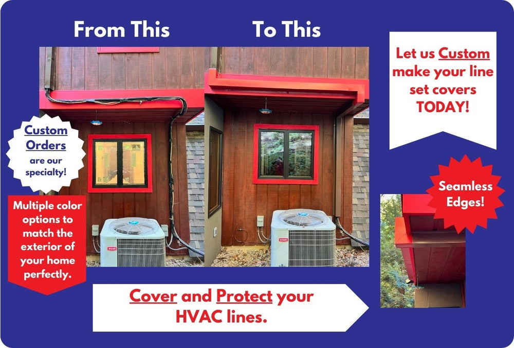 Metal HVAC Line Set Covers